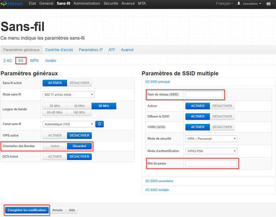 Comment gérer le nom et le mot de passe Wi-Fi de mon modem Hitron CODA ...